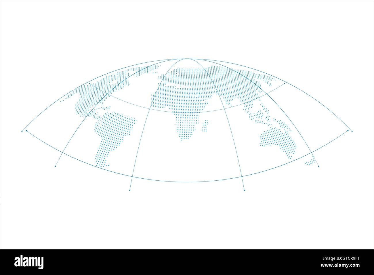 digital dotted world map vector background design illustration Stock ...