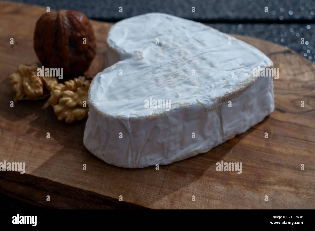 Cheese collection, French cheese from Normandy region, heart-shaped ...