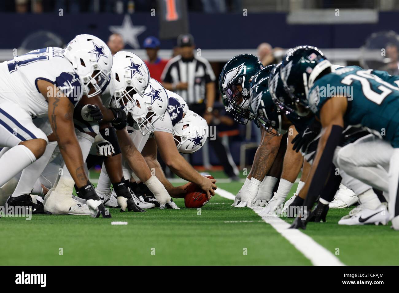 Dallas Cowboys line of scrimmage during an NFL football game against ...