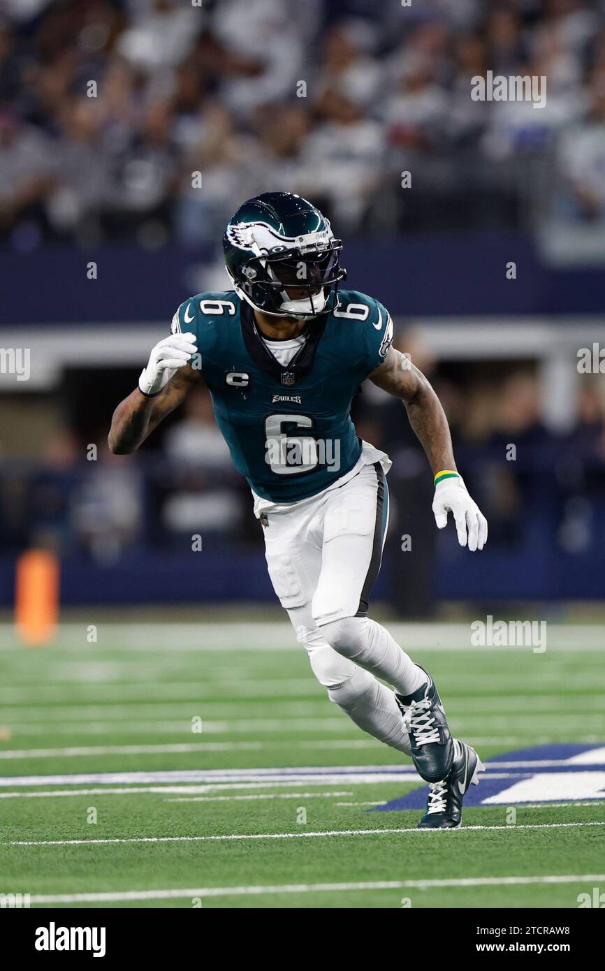 Philadelphia Eagles wide receiver DeVonta Smith (6) runs a pass route ...