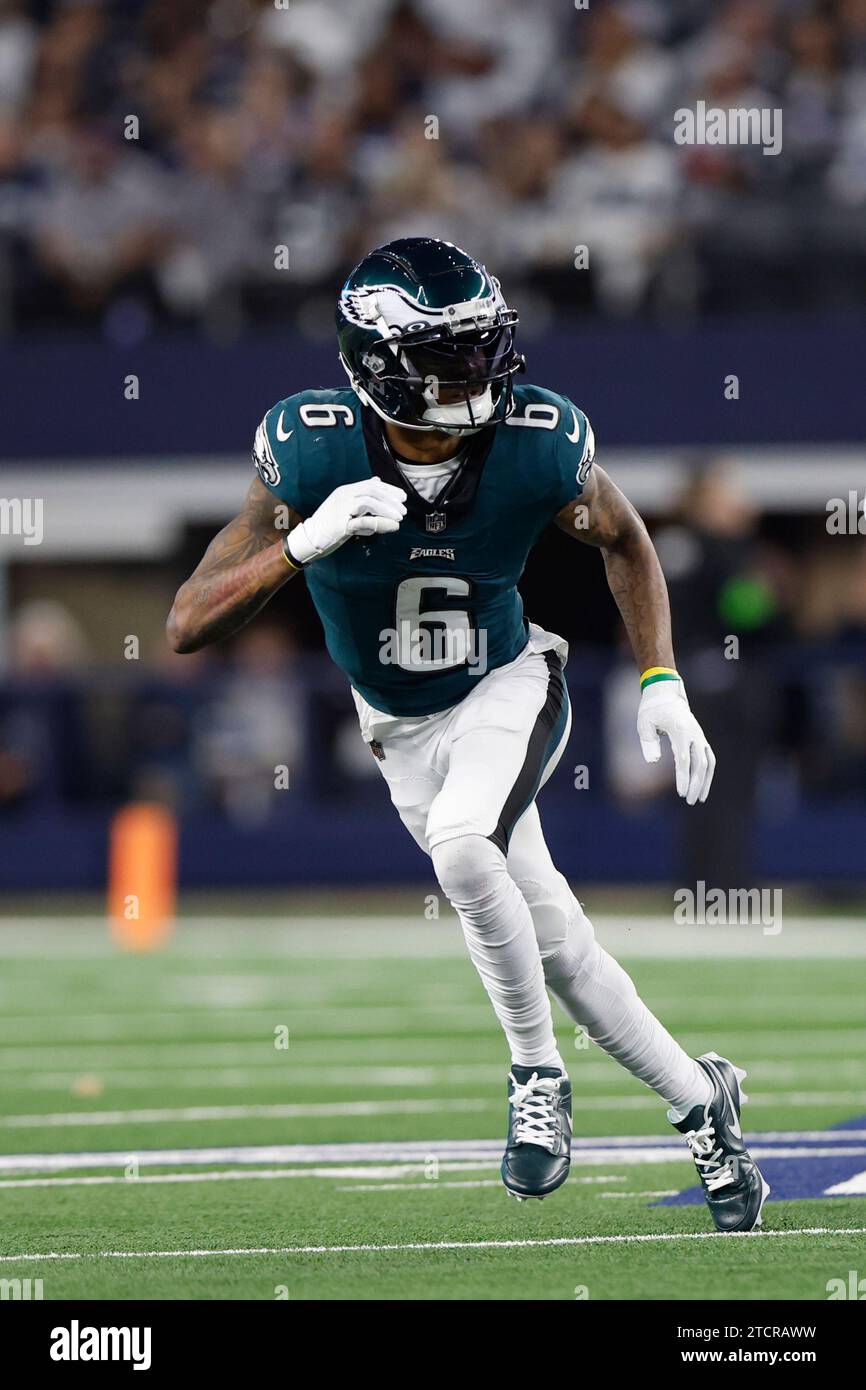 Philadelphia Eagles wide receiver DeVonta Smith (6) runs a pass route ...
