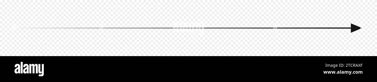 Long straight arrow with motion effect. Black pointer, direction ...