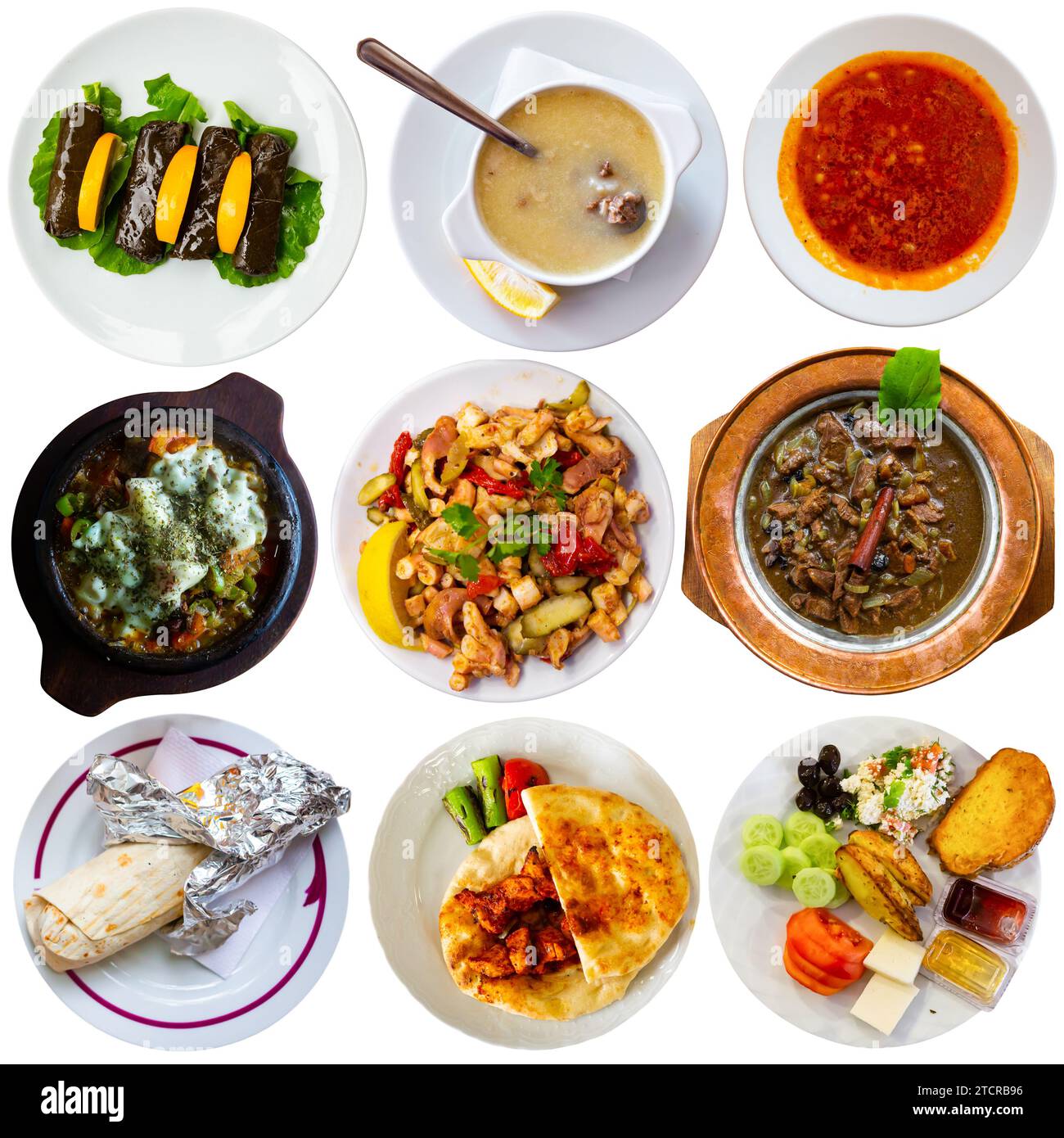 Collection of Turkish cuisine dishes Stock Photo - Alamy