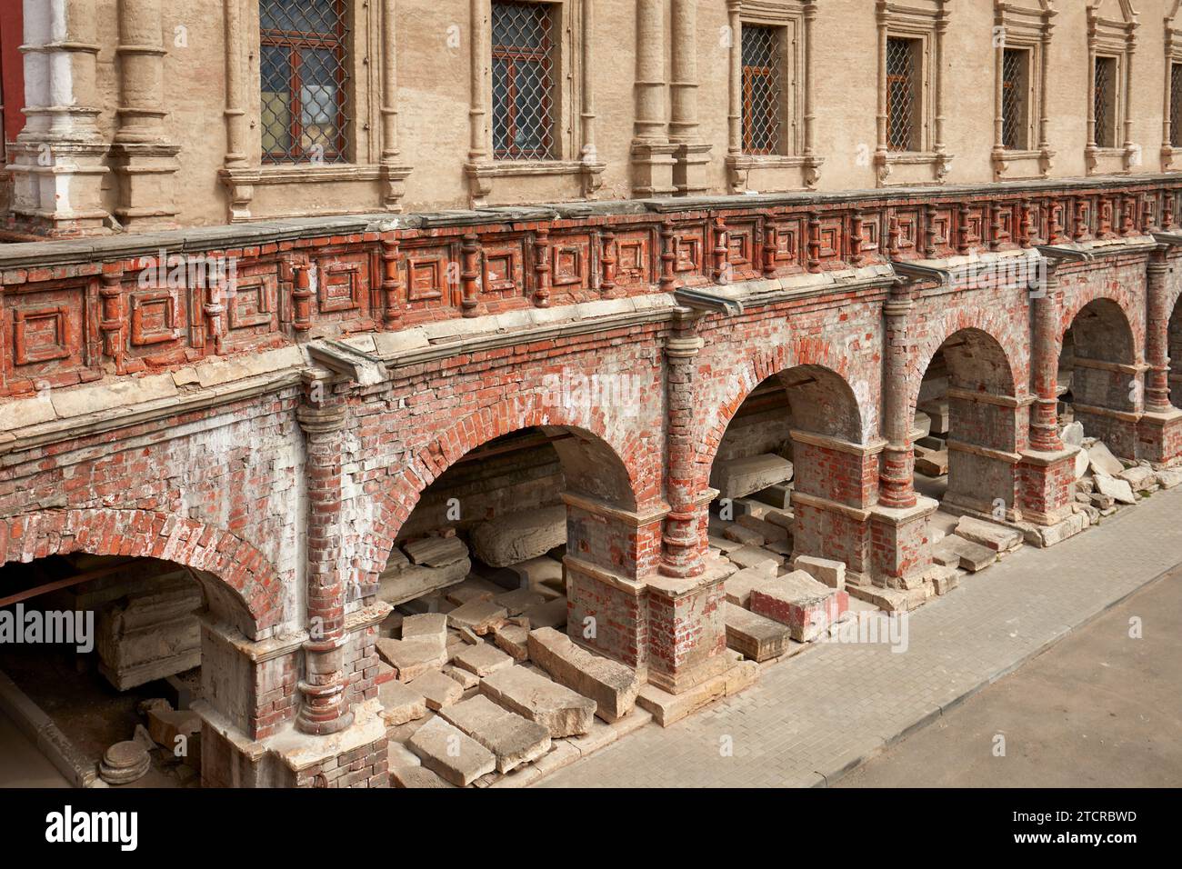 The cloister at Vysokopetrovsky Monastery (High Monastery of St. Peter ...