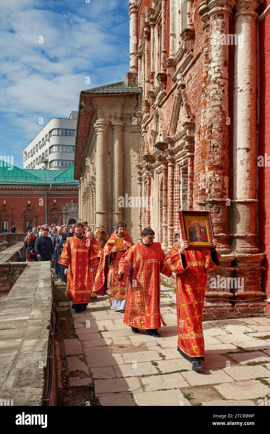 Russian Orthodox procession during Easter week celebrations at ...
