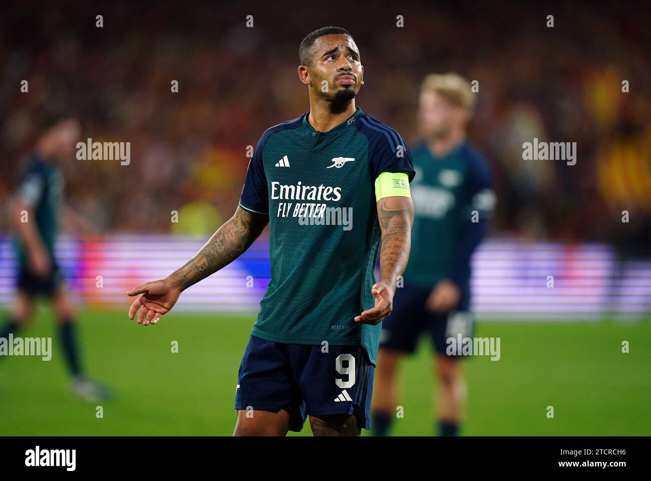 File photo dated 03-10-2023 of Arsenal's Gabriel Jesus looking dejected ...
