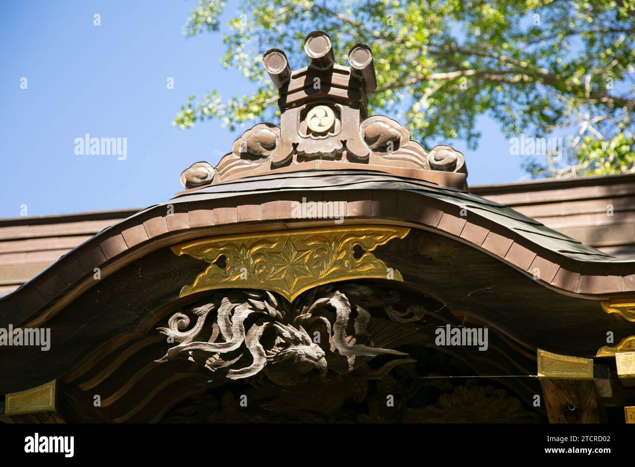 Detail of a Shinto shrine in the city of Sakura in Japan Stock Photo ...