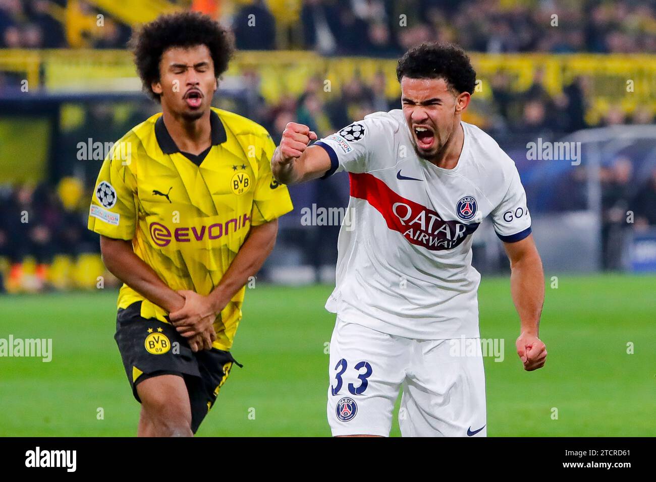DORTMUND, GERMANY - DECEMBER 13: Warren Zaire-Emery (Paris Saint ...