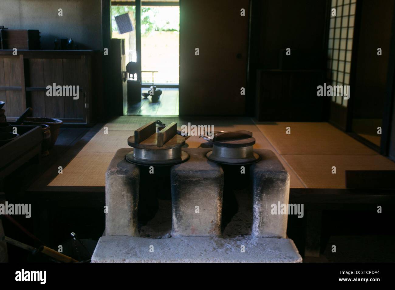 Kitchen of an Old Samurai residence from Edo period and inhabited by ...
