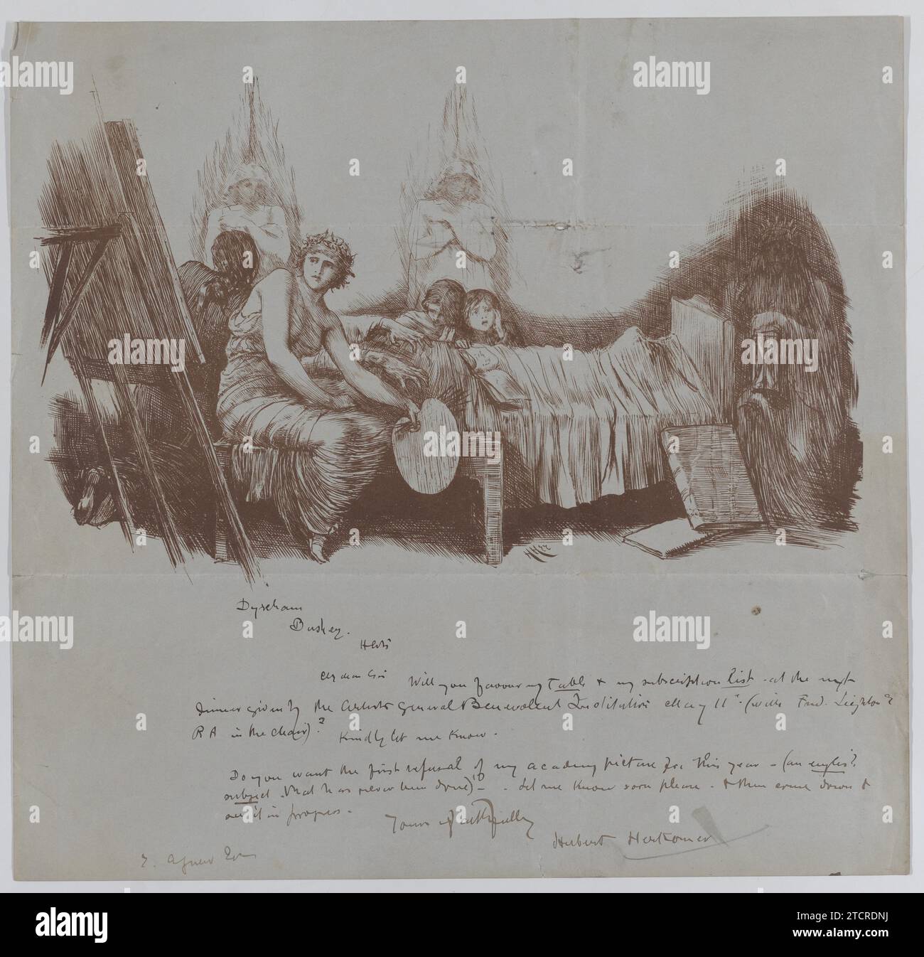 Invitation to a Benefit Dinner from Hubert von Herkomer to Thomas Agnew ...