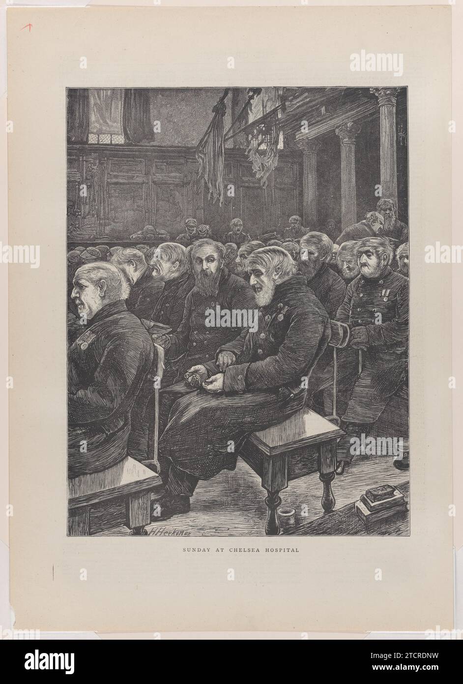 Sunday at Chelsea Hospital, from "The Graphic," vol. 3 1929 by Sir ...