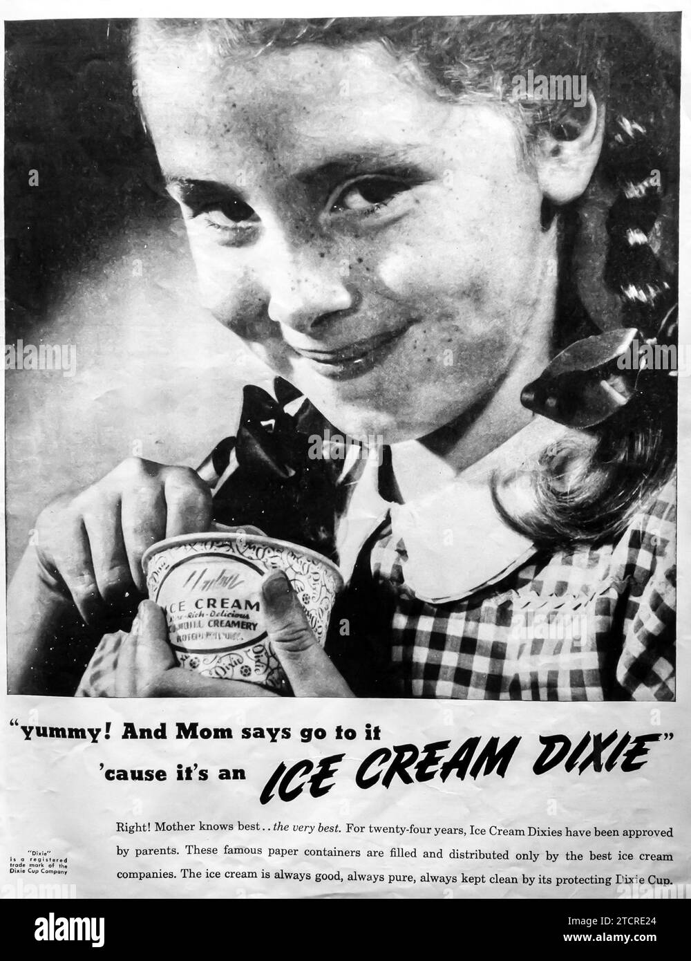 Retro ad ice cream hi-res stock photography and images - Alamy