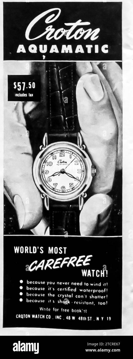 1940s ad watch hi-res stock photography and images - Alamy