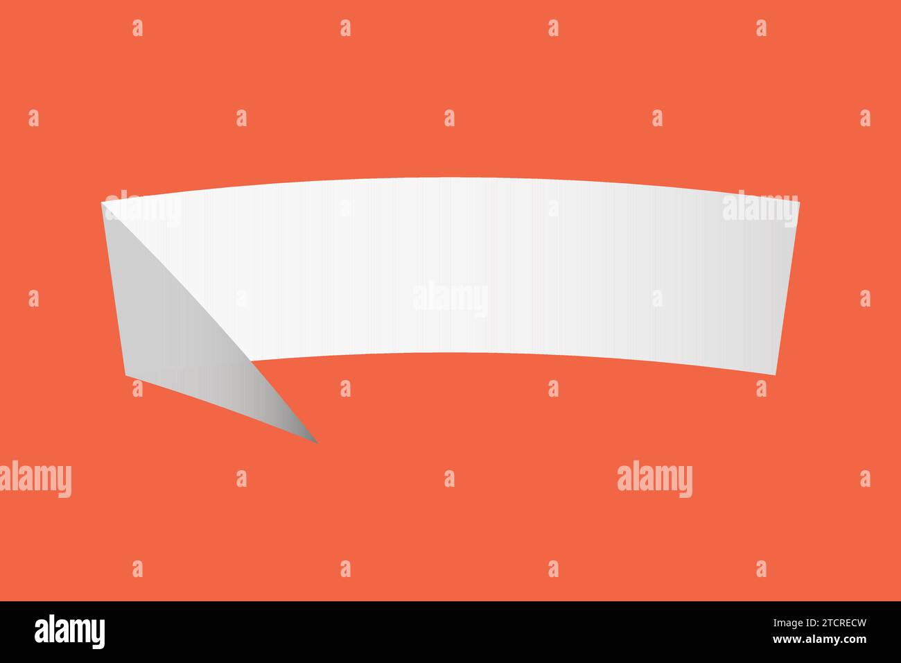 White blank folded ribbon banner. Solid vector illustration Stock ...