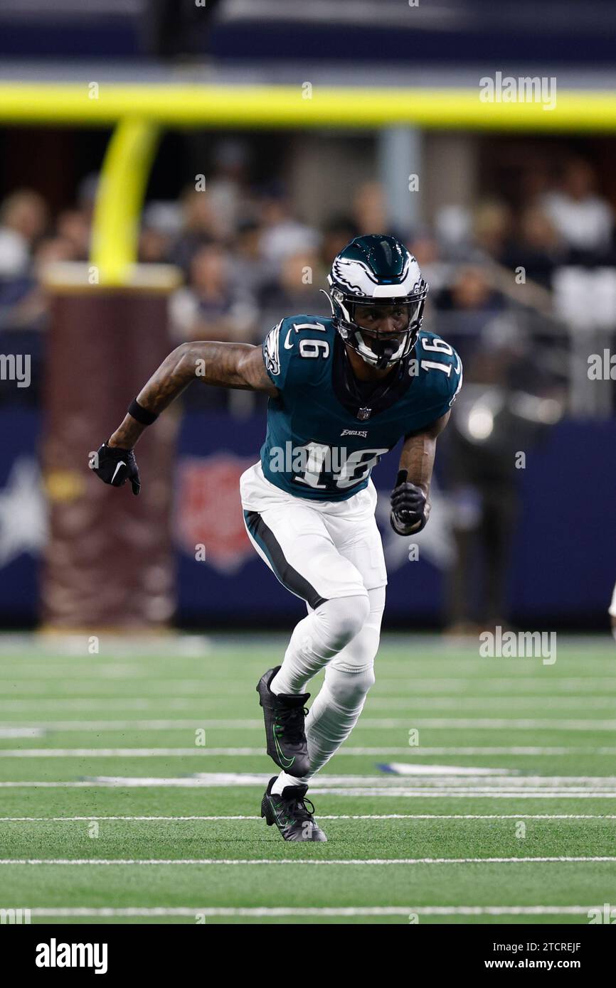 Philadelphia Eagles wide receiver Quez Watkins (16) runs a pass route ...