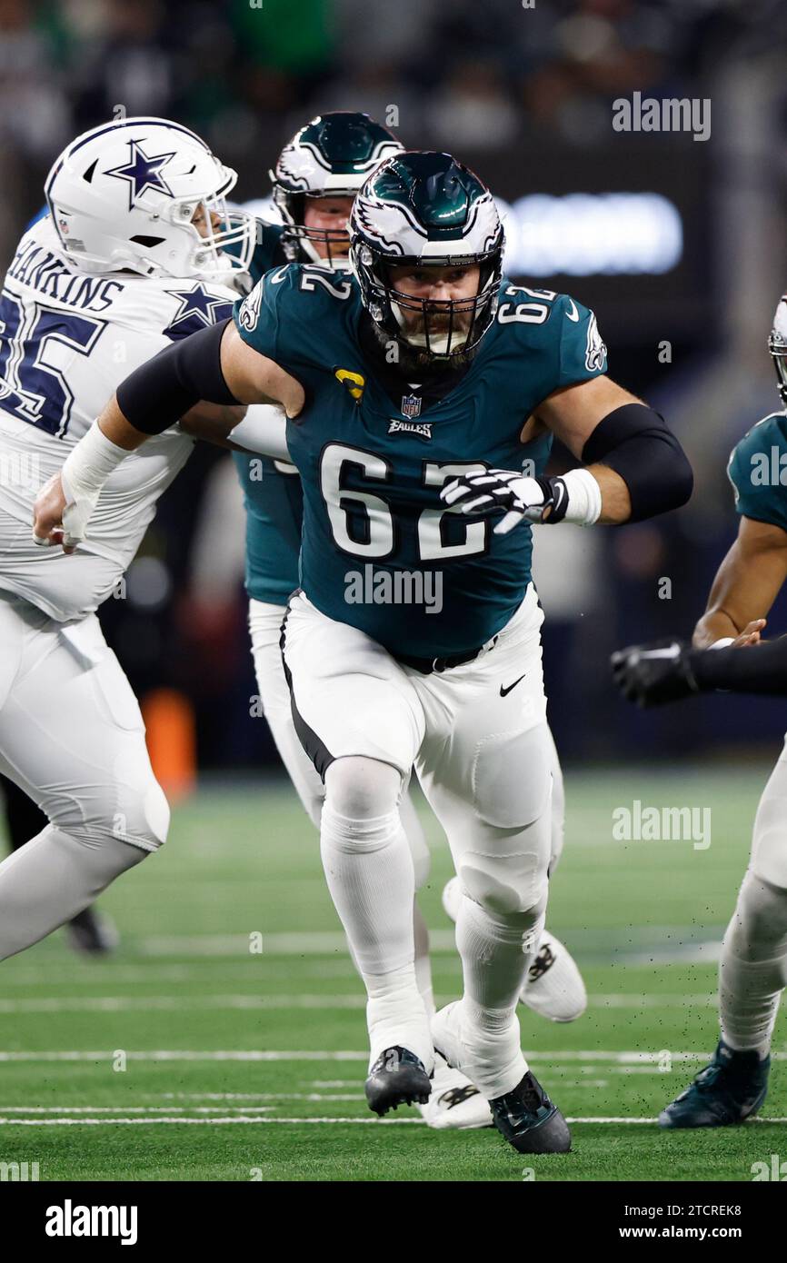 Philadelphia Eagles offensive lineman Jason Kelce (62) looks to block ...