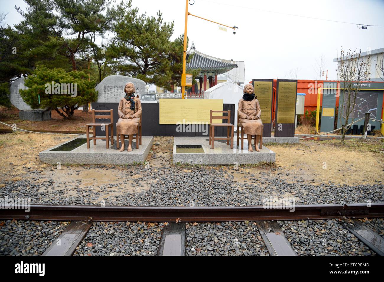 Paju, South Korea. 14th Dec, 2023. Comfort Women statues commemorate ...