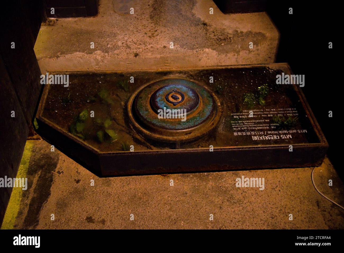 A diffused landmine at the bunker exhibit near the DMZ (Korea ...
