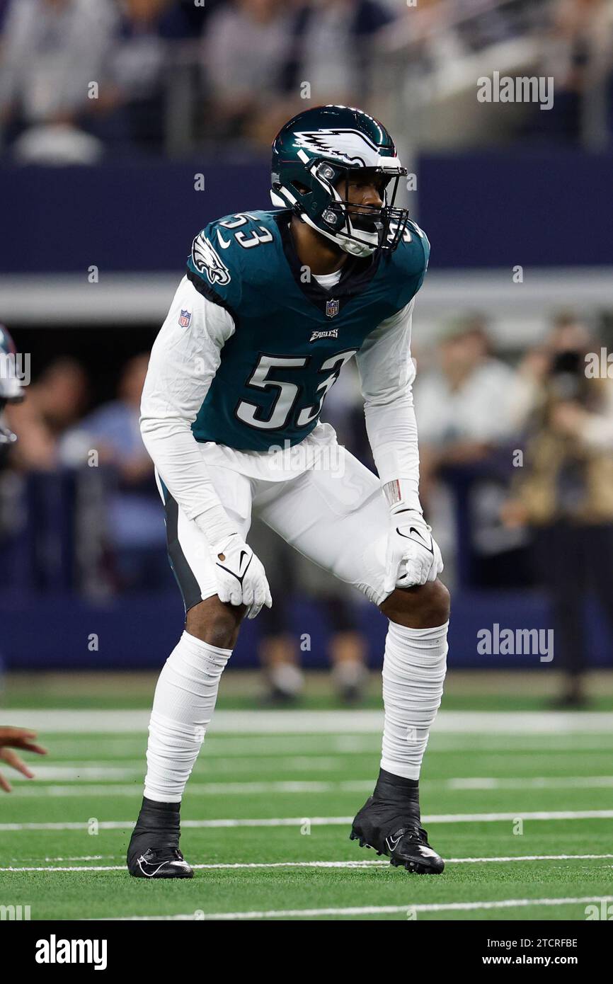 Philadelphia Eagles linebacker Christian Elliss (53) lines up for the ...