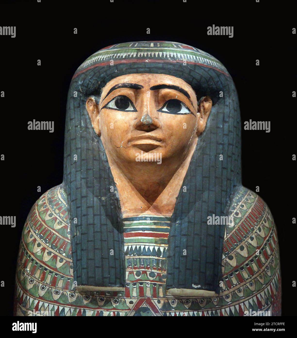 Eggyptian Inner coffin.Kekoe.25th-26th Dynasty (700-650 BC Stock Photo ...