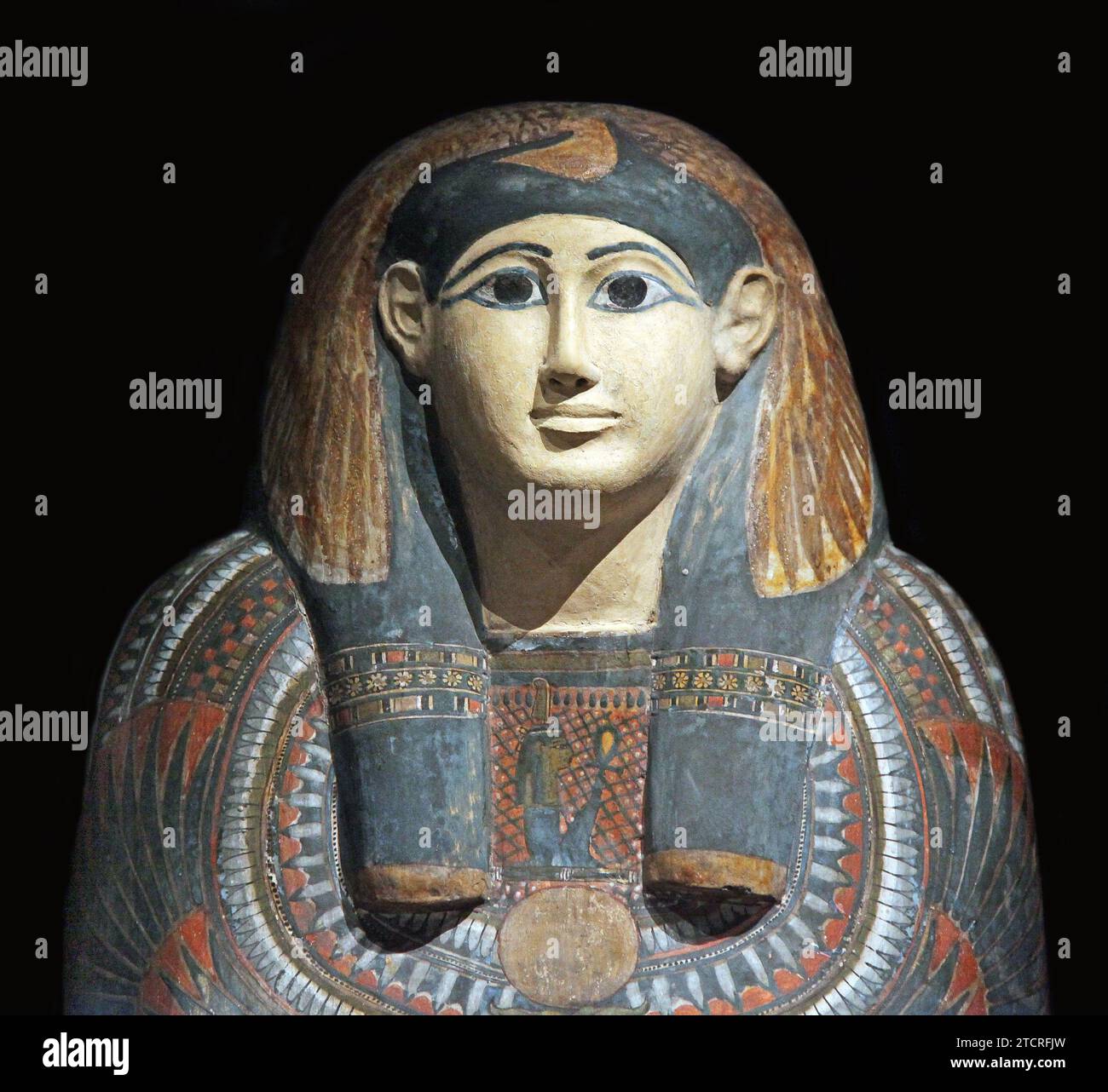 Cartonnage mask.Tanetcharoe.(c. 800 BC.) Thebes Egypt Stock Photo - Alamy