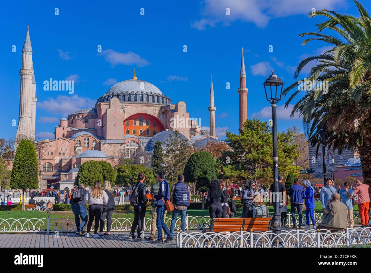 Istanbul, Turkey - November 14, 2023. View of the Sultan Ahmet Park in ...
