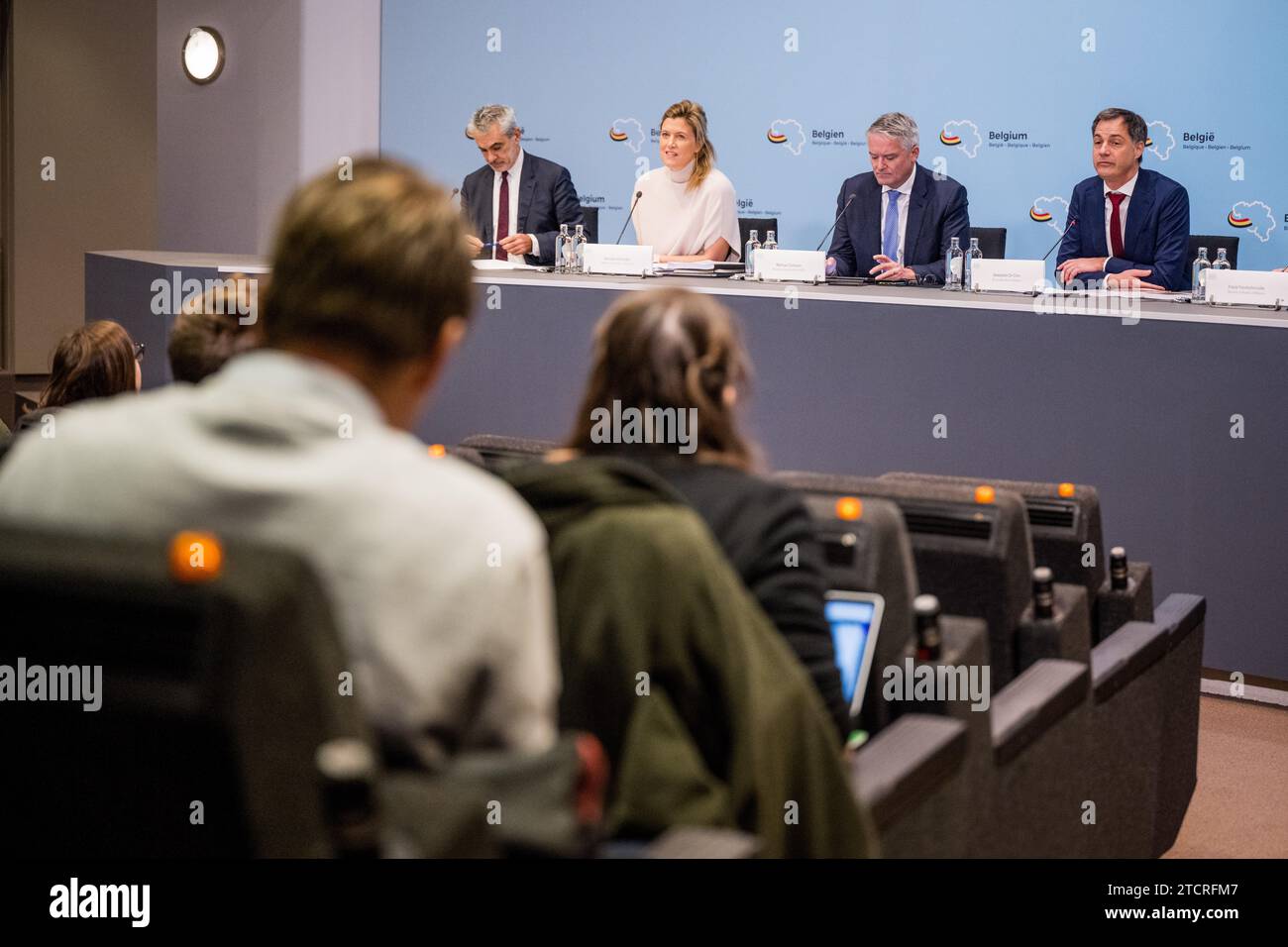Brussels, Belgium. 14th Dec, 2023. OECD's Stefano Scarpetta, Interior ...