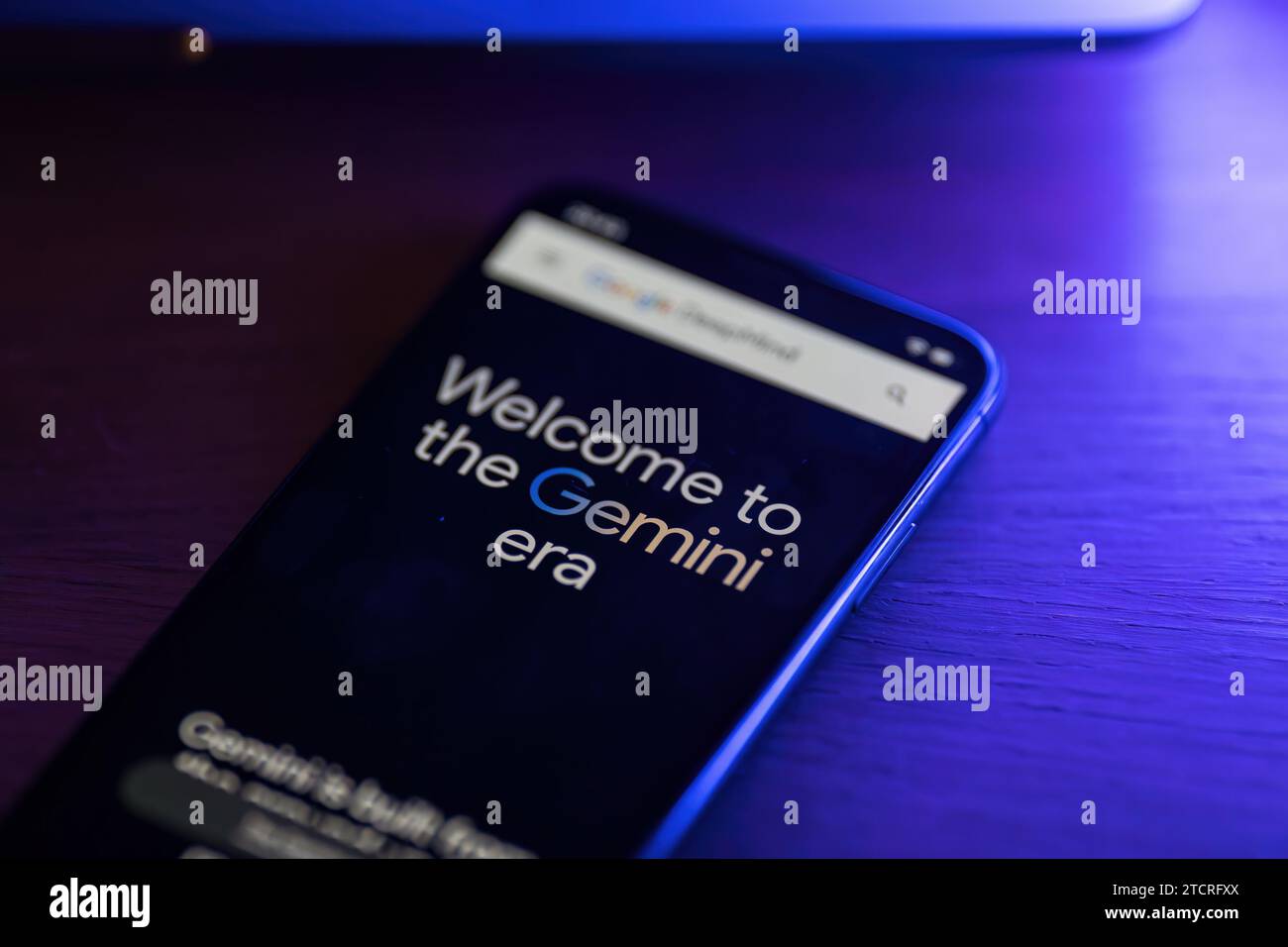 New google innovation Gemini AI language model pictured on mobile phone ...