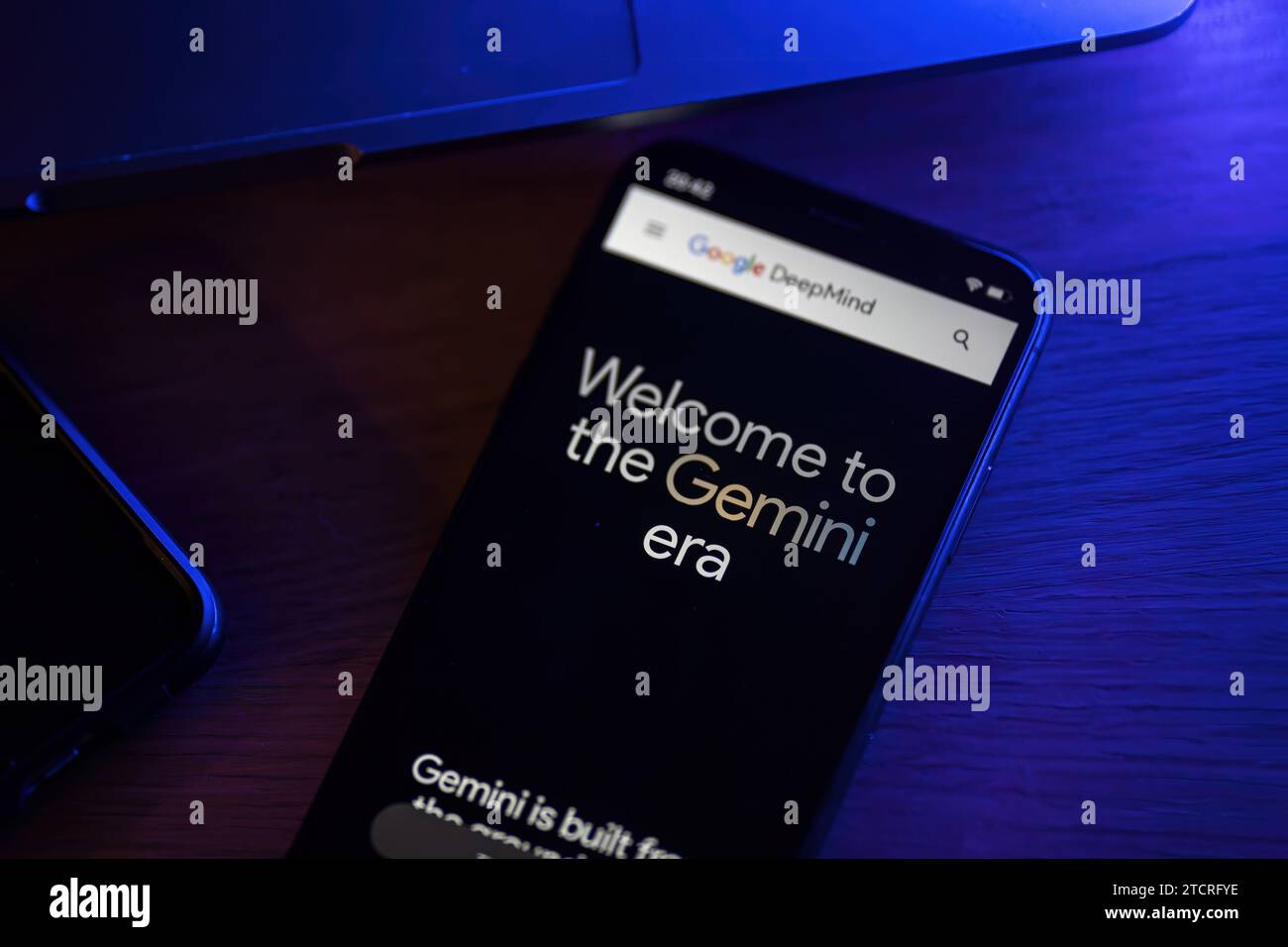 New google innovation Gemini AI language model pictured on mobile phone ...