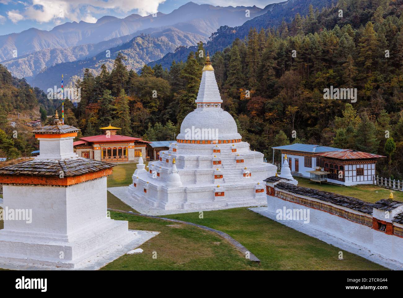 A Nepali style Buddhist stupa (chorten) built in the 1700s by the ...