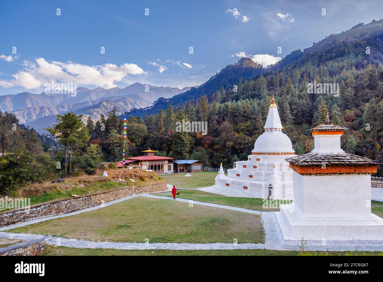 A Nepali style Buddhist stupa (chorten) built in the 1700s by the ...