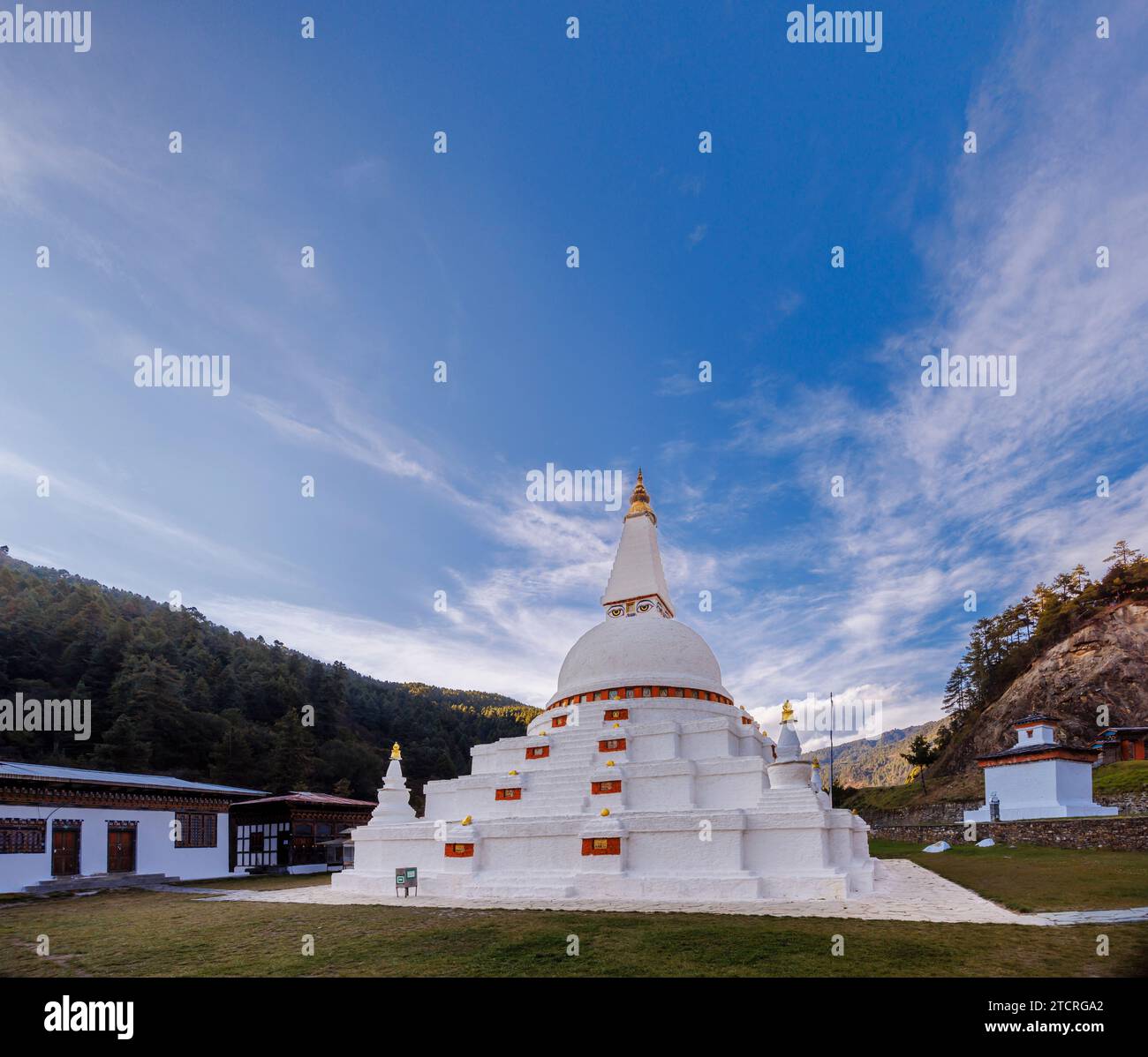 A Nepali style Buddhist stupa (chorten) built in the 1700s by the ...