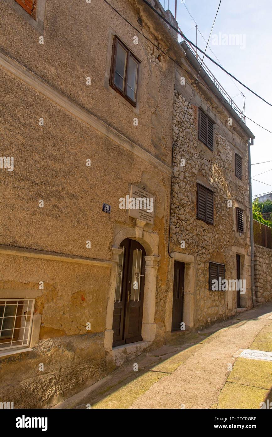 A plaque outside the birth house of Canon Josip Mazuranic, founder of ...