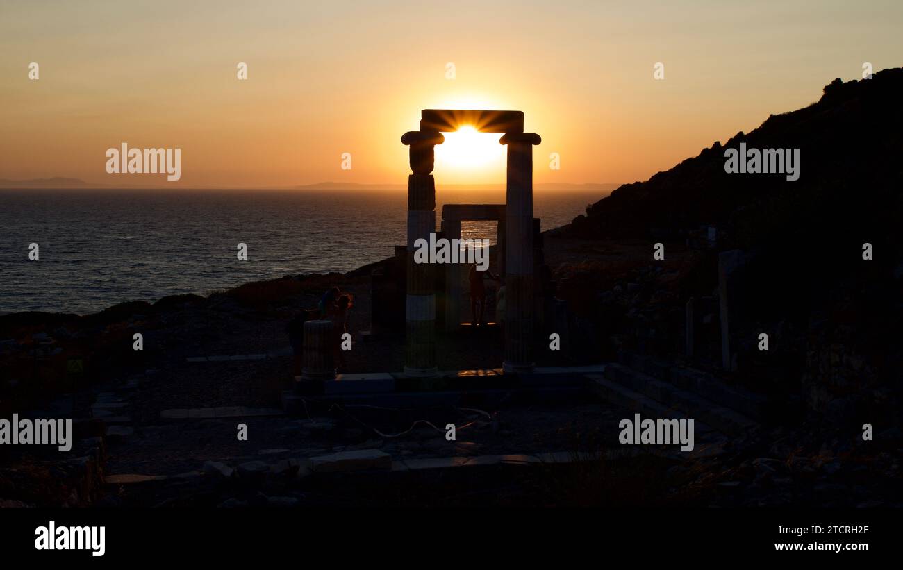 Knidos ancient city and port. Ruins of the ancient city of Knidos at ...