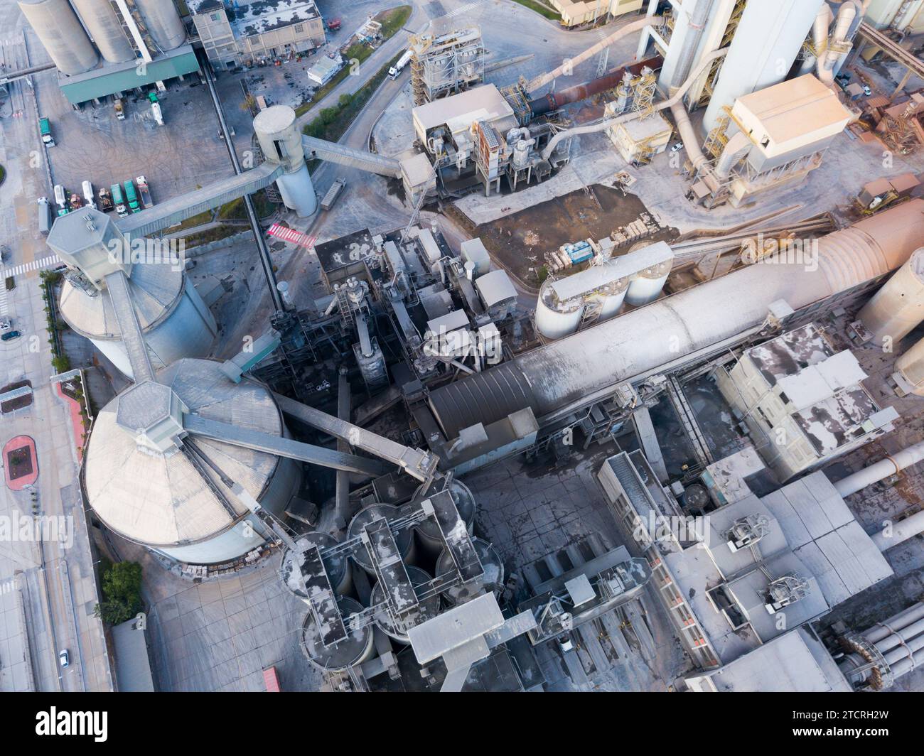 Aerial view of cement plant Stock Photo - Alamy