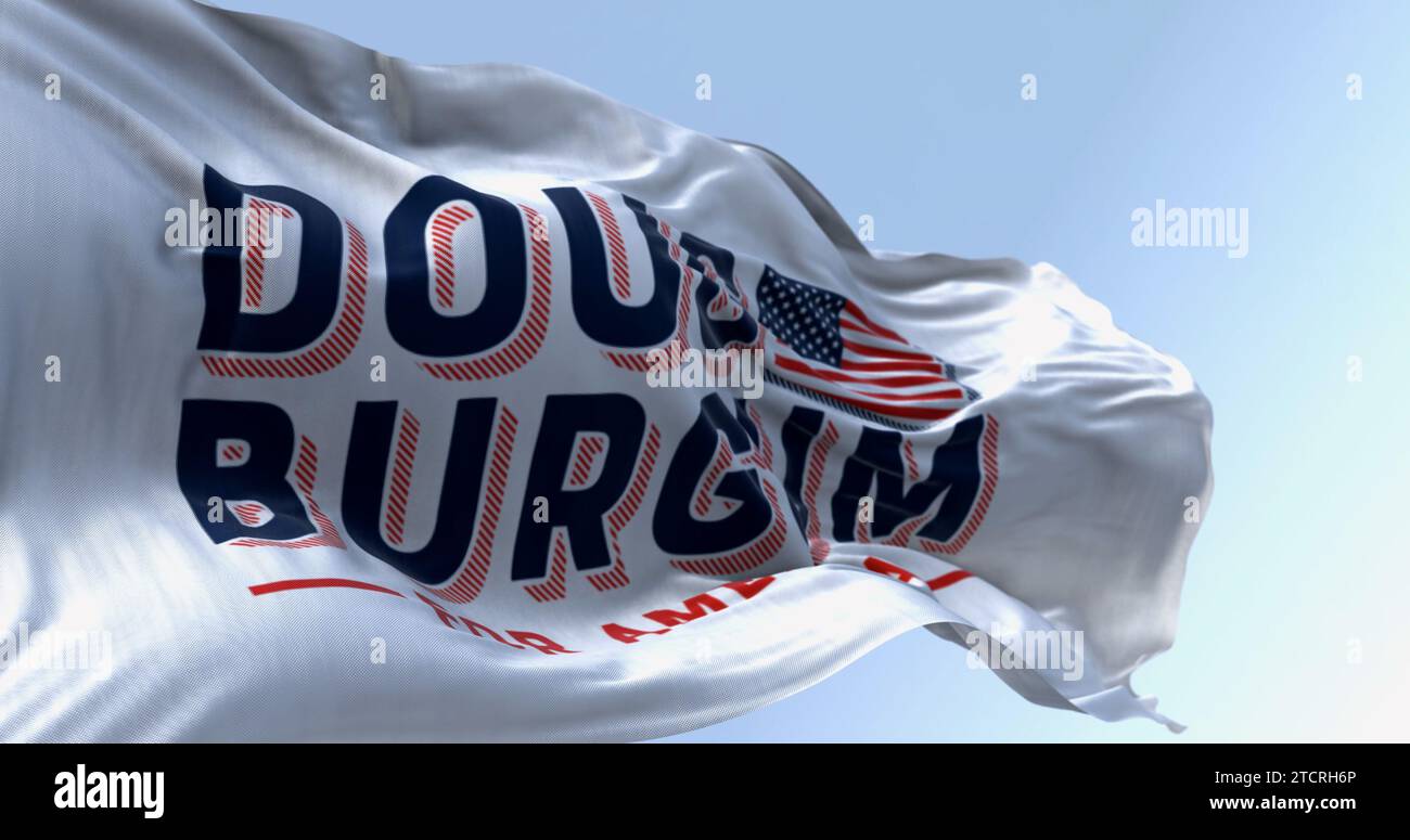 Washington D.C. , US, Nov. 30 2023: Close-up of Doug Burgum election ...