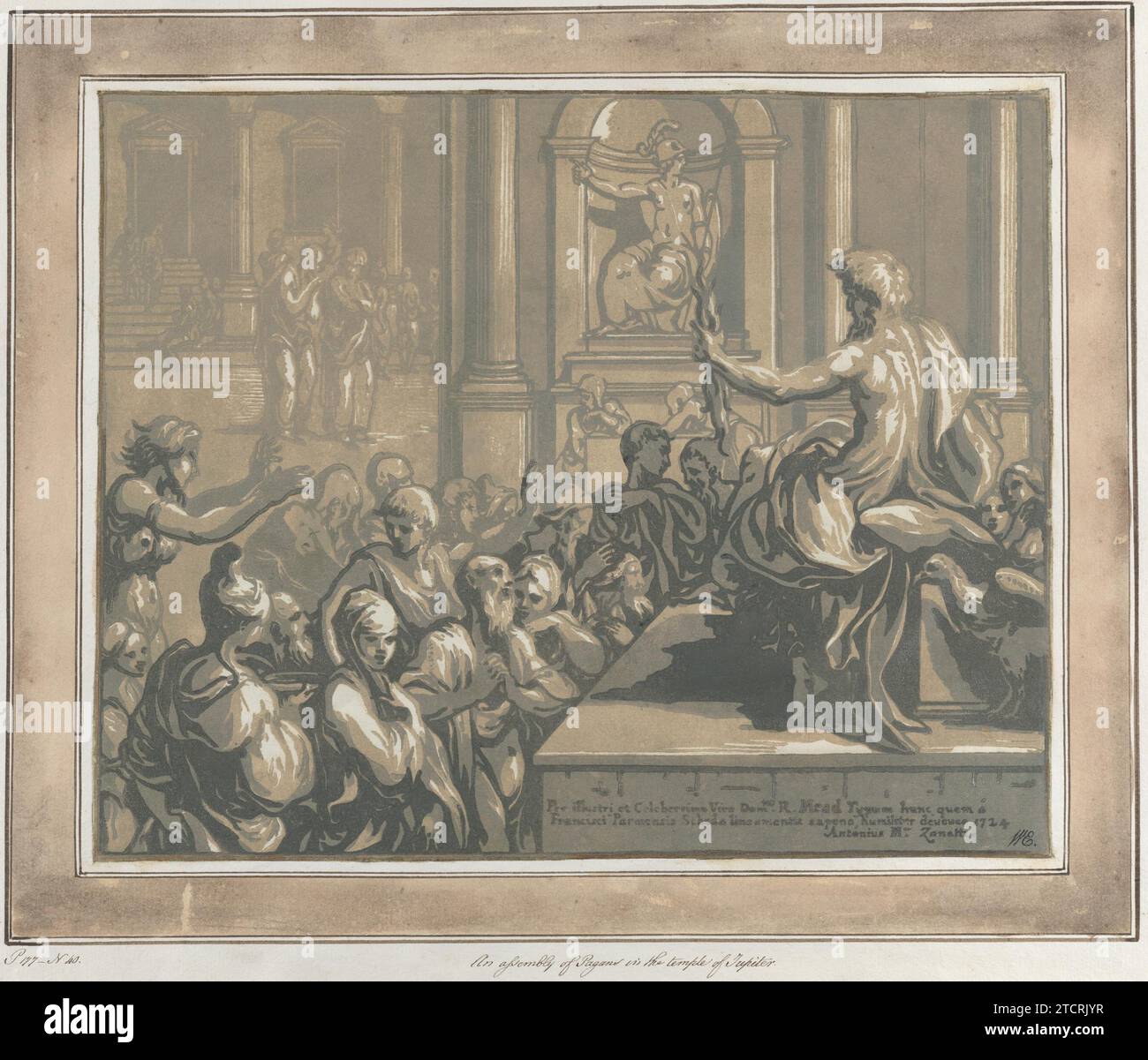 Saint John the Evangelist preaching in a temple 1932 by Anton Maria ...