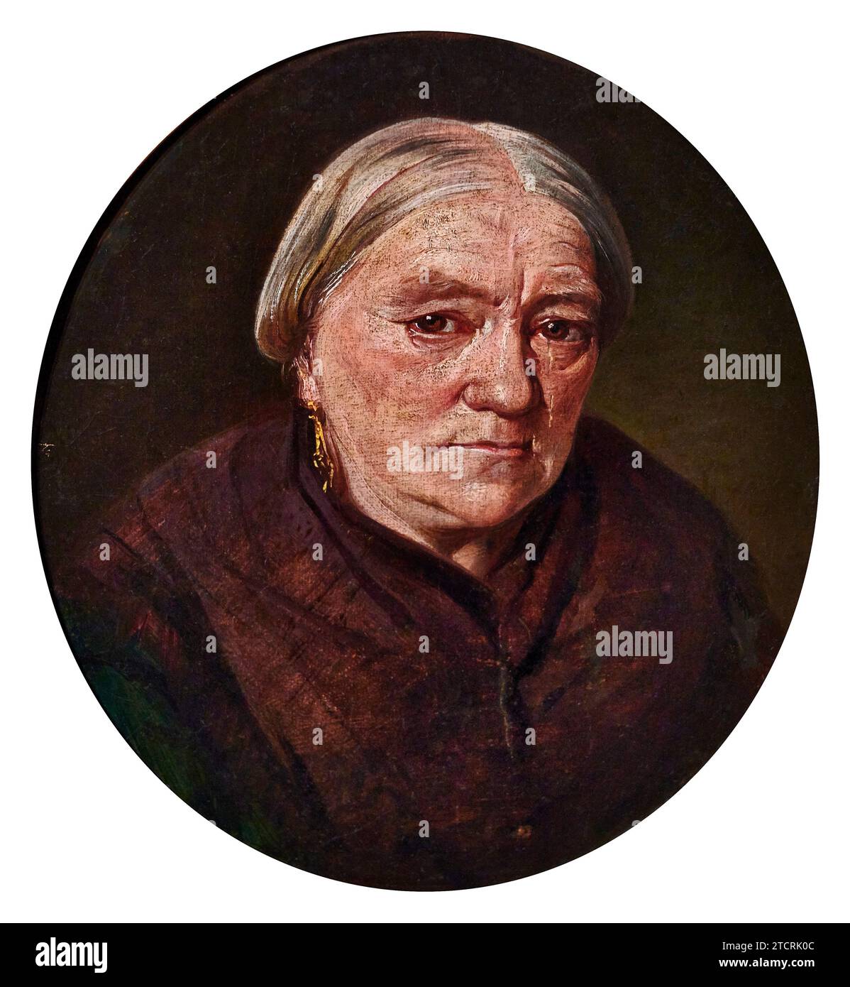 La nonna ( Domenica Archetti ) - olio su tela applicata su tavoletta ...
