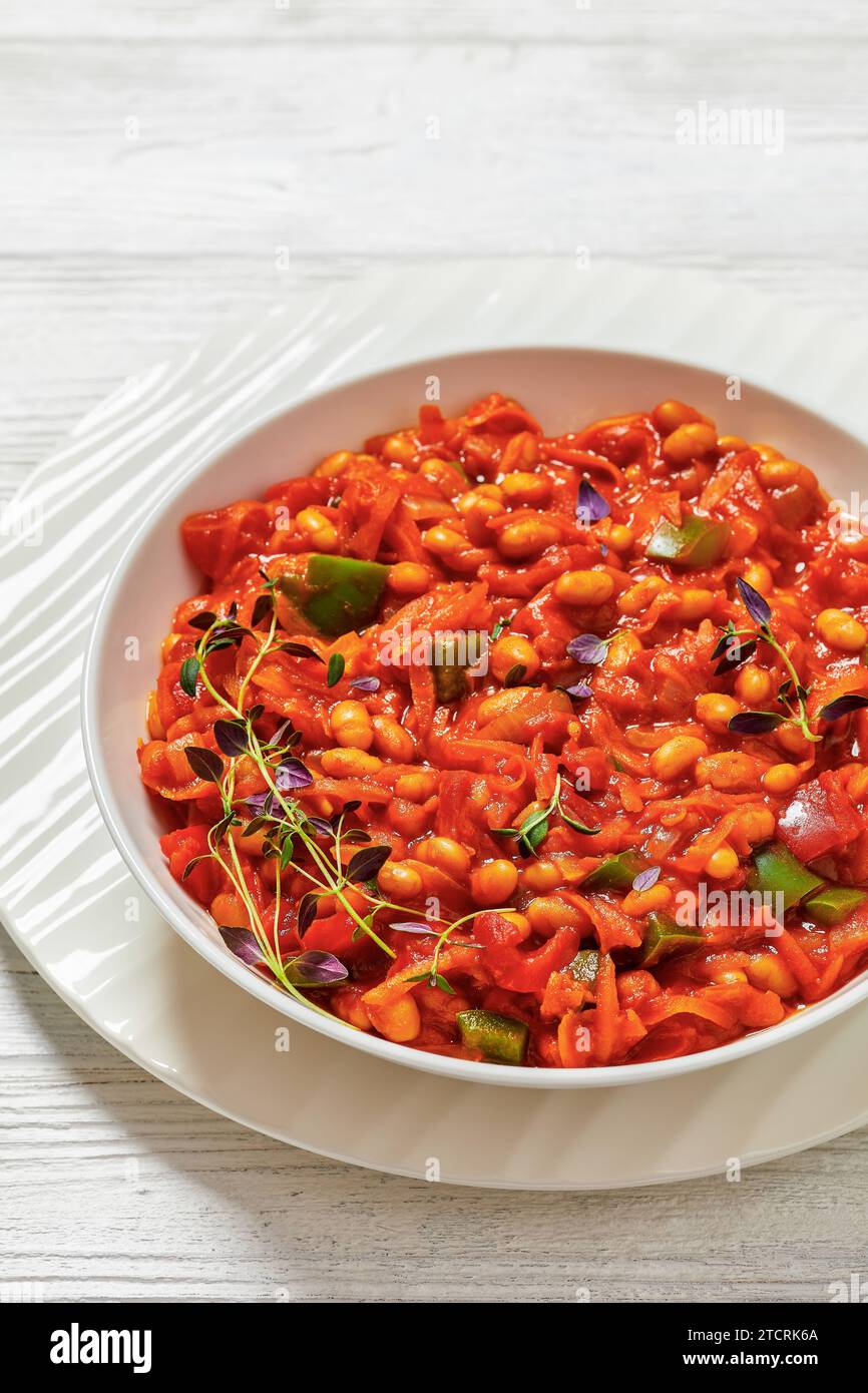 traditional South Africa chakalaka, refreshing spicy tomato bean relish ...
