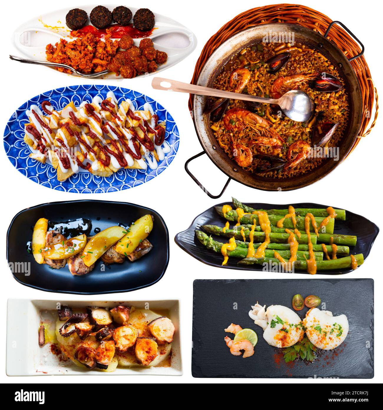 Collage spanish cuisine Cut Out Stock Images & Pictures - Alamy