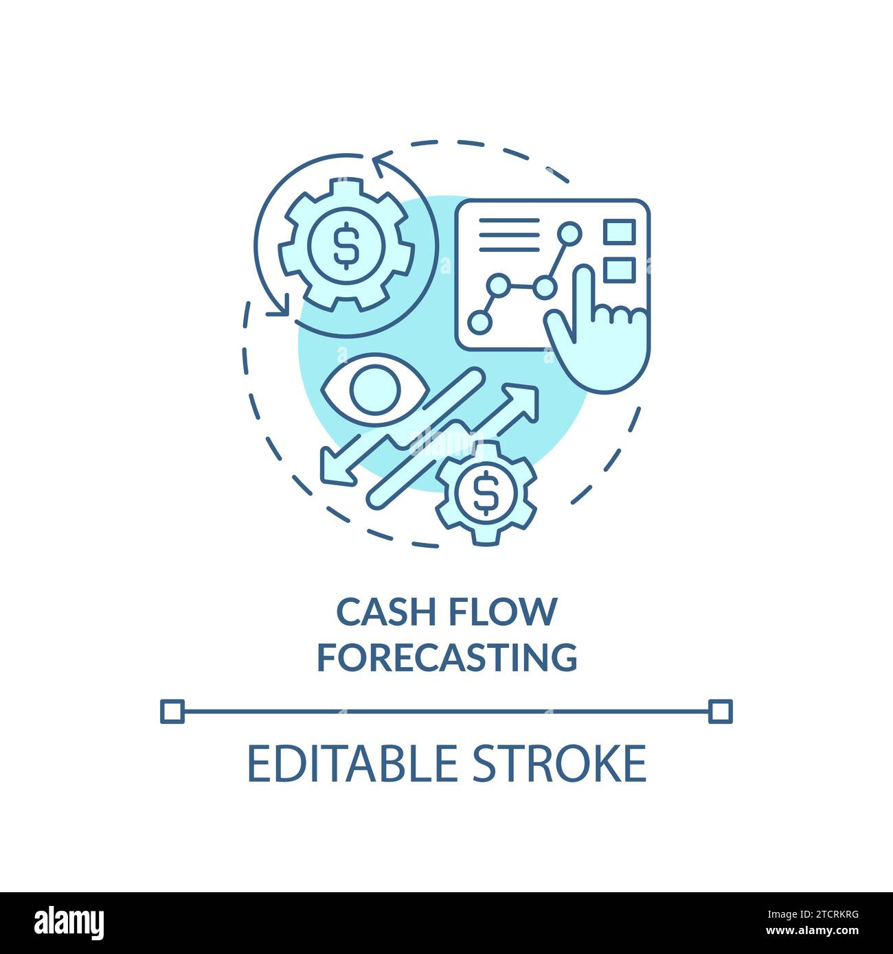 Thin line simple blue cash flow forecasting icon concept Stock Vector ... Thin line simple blue cash flow forecasting icon concept Stock Vector ...