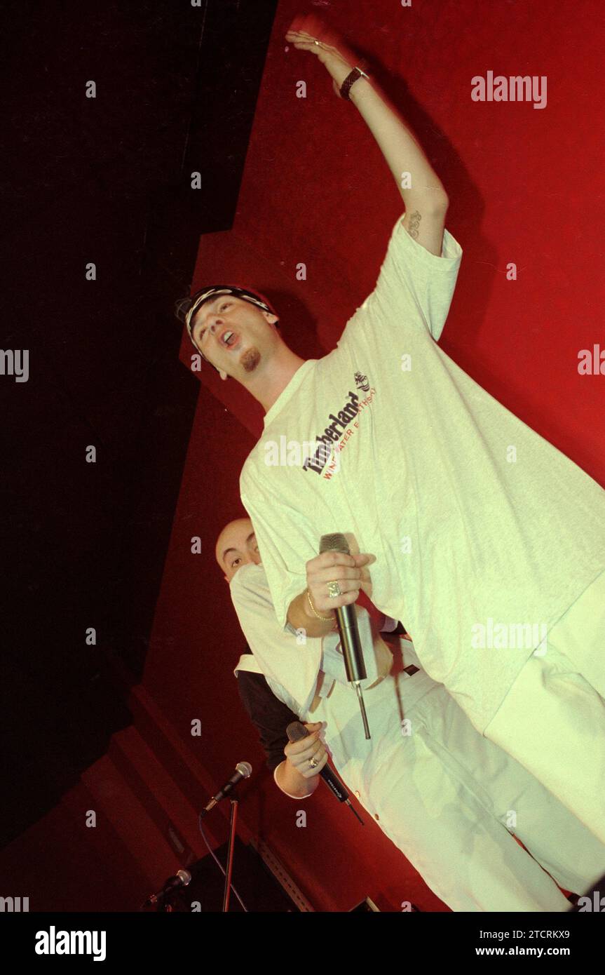 Milan Italy 1996-03-10: Articolo 31,J-Ax and DJ Jad, during the live ...
