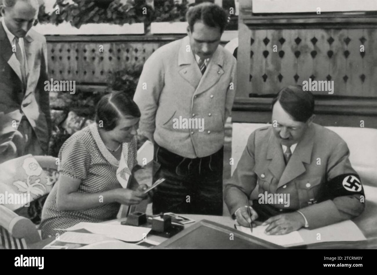 Adolf Hitler is shown during the summer at his Obersalzberg retreat, a ...