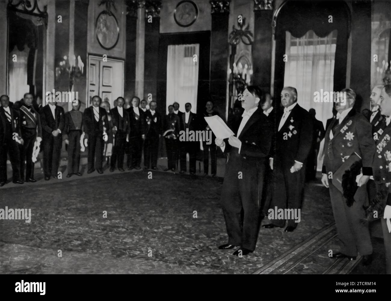 Adolf Hitler is featured at the New Year's reception of the diplomatic ...