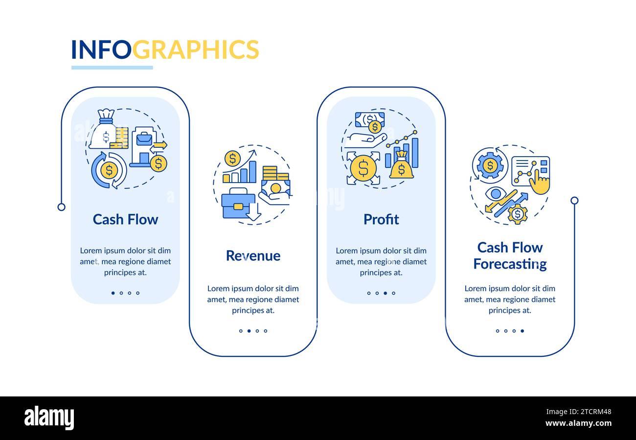 Cash flow layout with creative linear icon concept Stock Vector Image & Art - Alamy