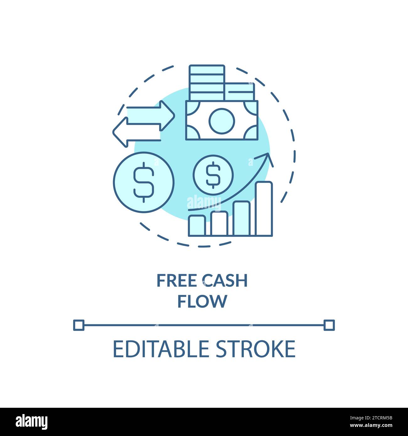 Thin line simple blue free cash flow icon concept Stock Vector Image ... Thin line simple blue free cash flow icon concept Stock Vector Image ...