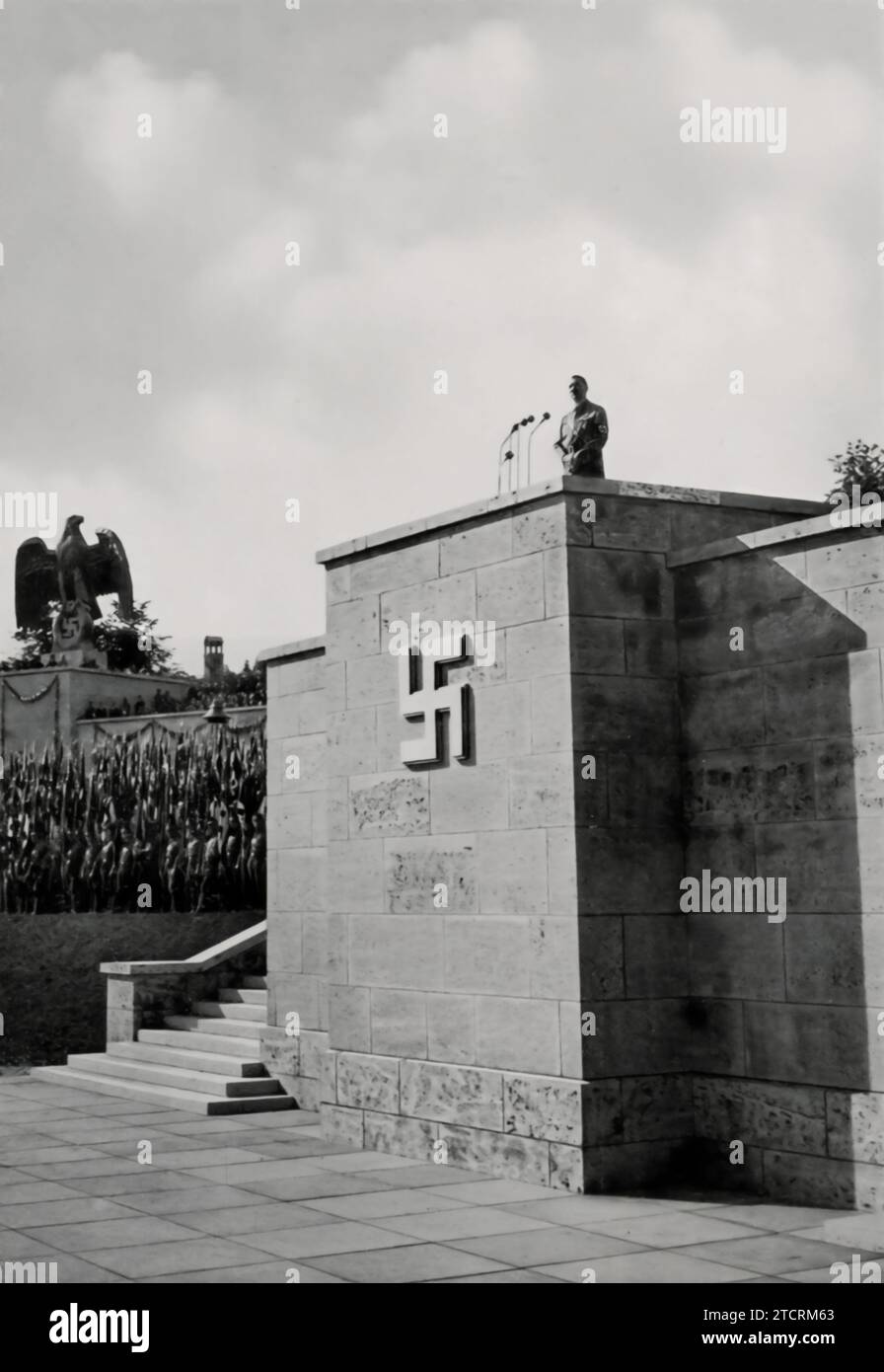 The speaker's tribune in the Luitpold Arena at the Reichsparteitag ...