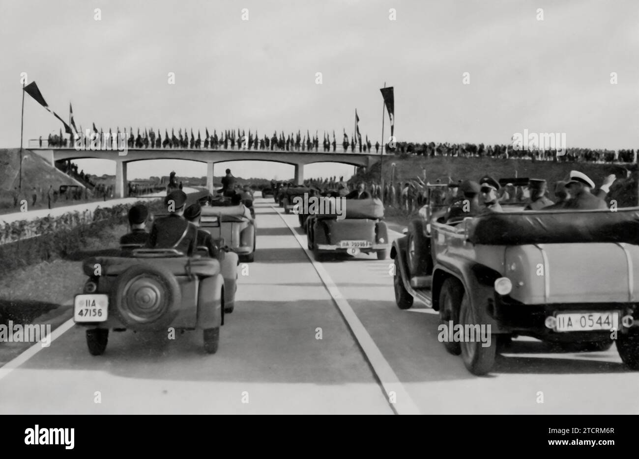 During the inauguration of the first section of the Reichsautobahn from ...