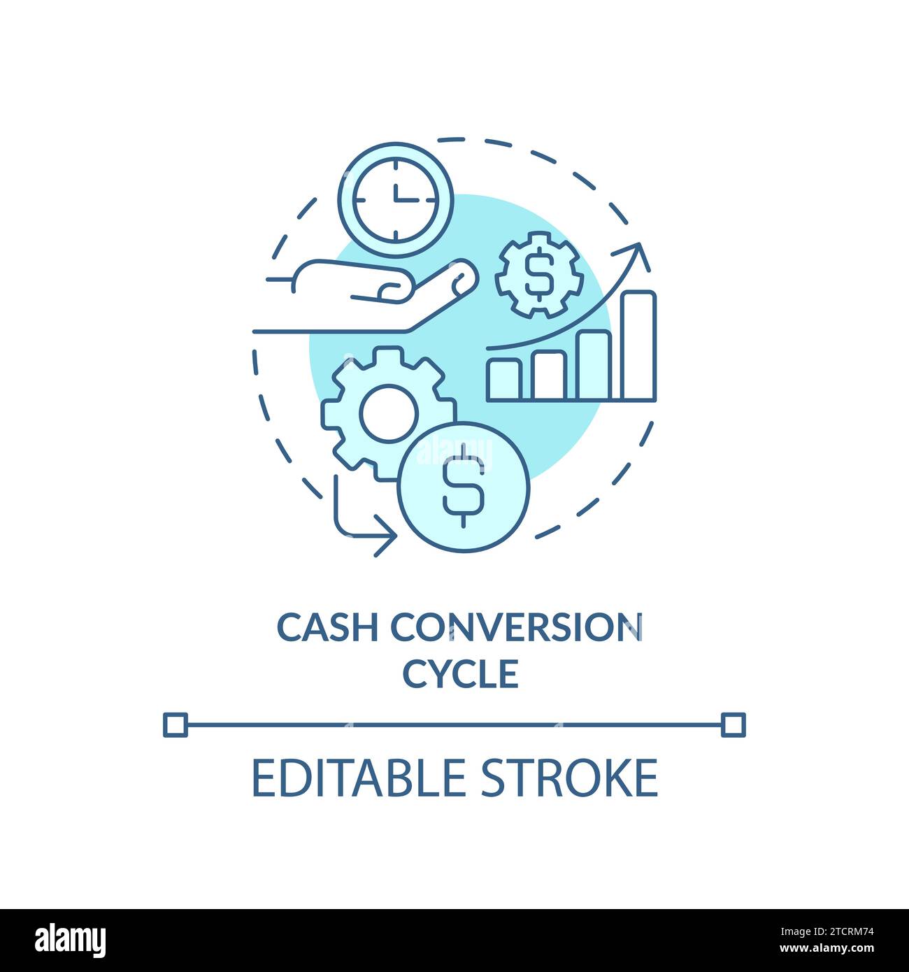Thin line simple blue cash conversion cycle icon concept Stock Vector ... Thin line simple blue cash conversion cycle icon concept Stock Vector ...