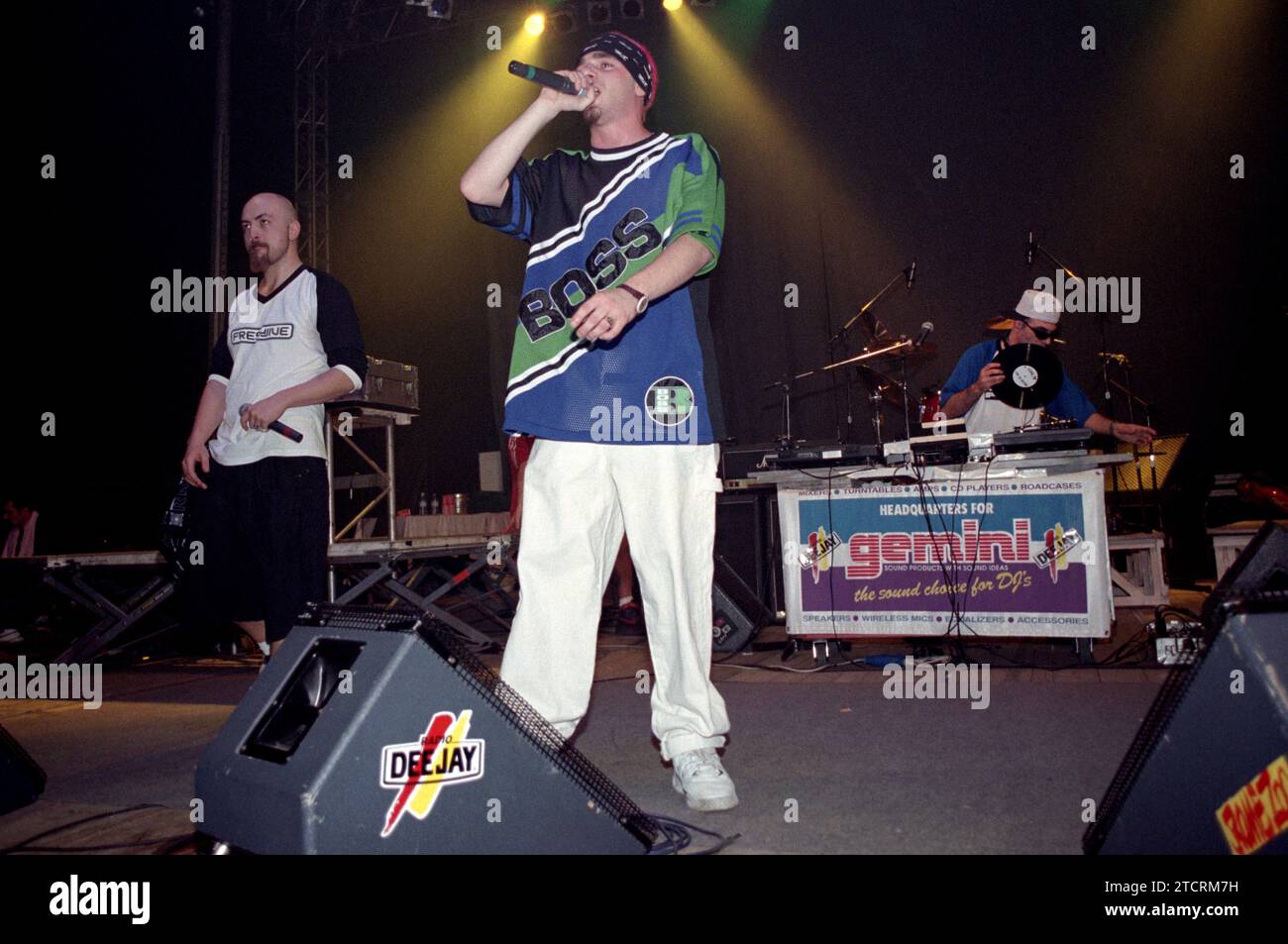 Milan Italy 1996-07-18: Articolo 31,J-Ax and DJ Jad, during the live ...